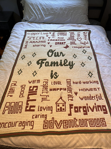 Ravelry: Family Mosaic Overlay Blanket/Throw pattern by Carol Webster