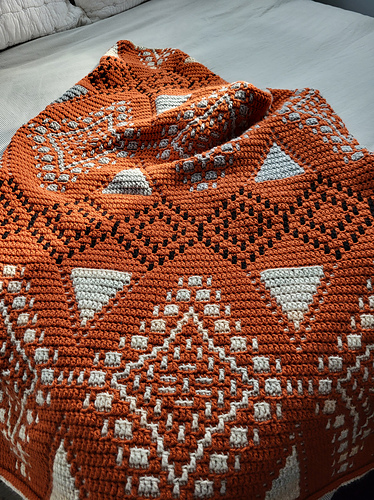 Ravelry: Diamond Vibes Mosaic Overlay Blanket/Throw pattern by Carol ...