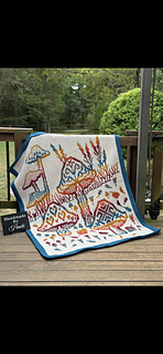 Ravelry: Freddy's Mushroom Forest Blanket/Throw pattern by Carol Webster