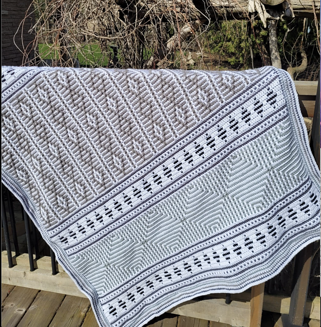 Ravelry: Elsie Throw (Mosaic Overlay) pattern by Carol Webster