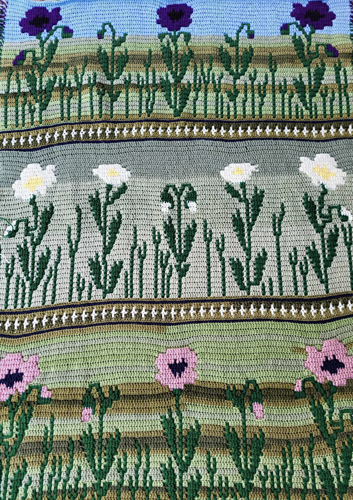 Ravelry: Poppy Mosaic Overlay Throws/Blankets pattern by Carol Webster