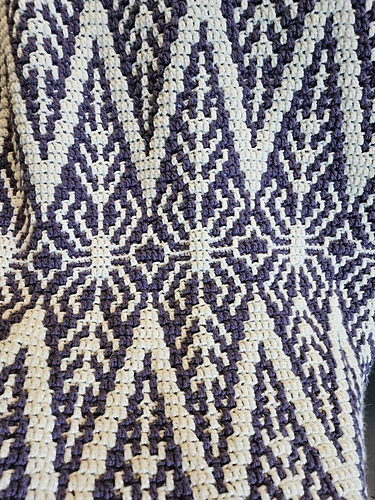 Ravelry: Simply Diamonds Mosaic Overlay Blanket pattern by Carol Webster