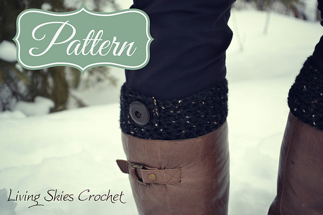 Ravelry: Meredith boot cuffs pattern by Living Skies Fibre Studio