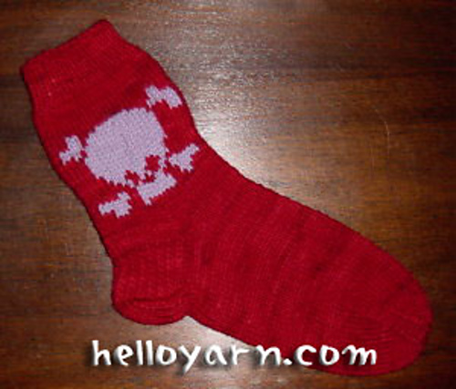 Ravelry: Skull Socks of Fury pattern by Adrian Bizilia
