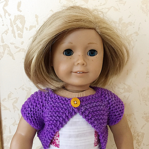Ravelry: 18 Doll Garter Cropped Sweater pattern by Taiga Hilliard