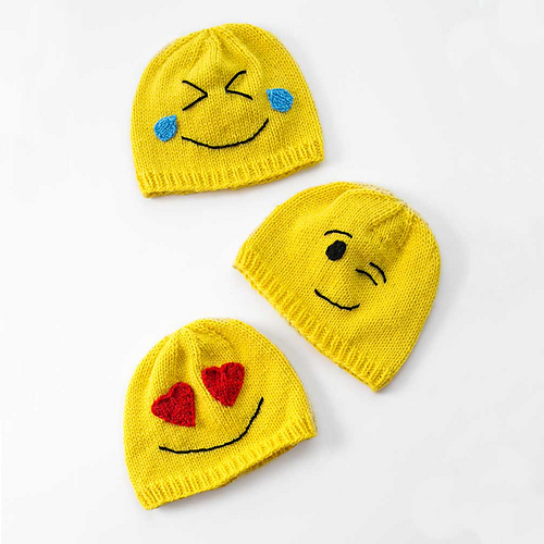 Ravelry: Emoji Hats pattern by Cassandra May