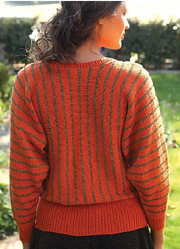 Ravelry: Rose Motif Stripe Jumper pattern by Sian Brown Knitwear Design