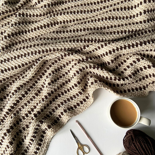 Ravelry: Easy Moss Stitch Blanket pattern by Catherine Noronha