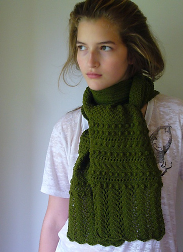 Ravelry: #27 Lace & Texture Scarf pattern by Cathy Carron