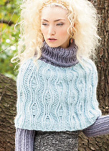 Ravelry: #19 Drop Stitch Poncho and Arm Warmers pattern by Cathy Carron