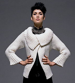 Ravelry: #18 White Ribbed Cardigan pattern by Cathy Carron