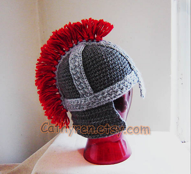 Ravelry: Roman Knight Greek Trojan Armour Helmet pattern by Cathy Ren