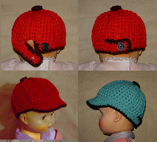 Ravelry: Football Base ball Cap pattern by Cathy Ren