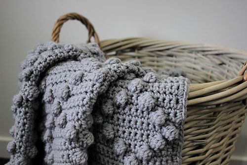 Ravelry: Diamond Bobble Throw pattern by Paws and Wool