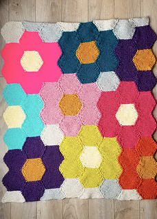 Ravelry: Knitted Hexagon Blankie pattern by Vicki Mikulak