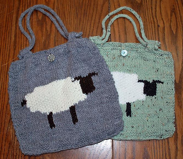 Ravelry: Intarsia Sheep Bag pattern by Cathy Benecke