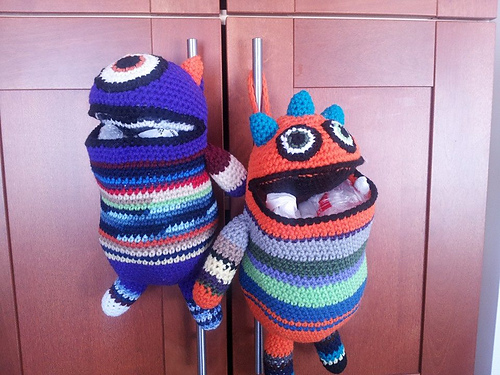 Ravelry: Monster Bag Holder pattern by Courtney Deley