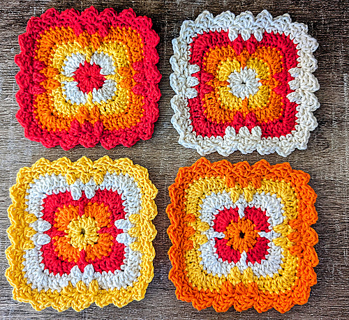 Ravelry: Pixel Square Coaster pattern by CarrieJoy Designs