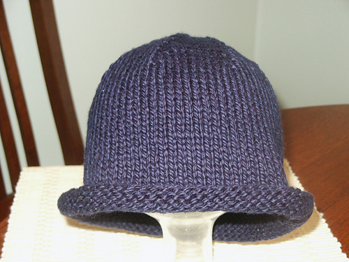 Ravelry: Plain Rolled-Brim Hat: Worsted Weight Version pattern by ...