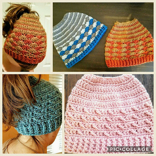 Ravelry: Messy Bun Beanies Two Ways pattern by Chris Allred