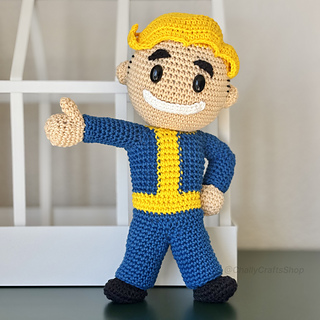 Ravelry: Fallout Vault Boy Plushie pattern by Chally Crafts