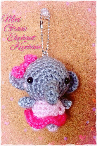 Ravelry: Mini Gracie Elephant Keychain pattern by amilovers