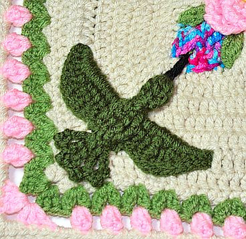 Ravelry: Hummingbird Garden Party 12" Crochet Square pattern by Chelsea ...
