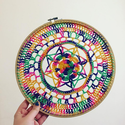 Ravelry: 12" Dreamcatcher Mandala Hoop pattern by Ches Powell