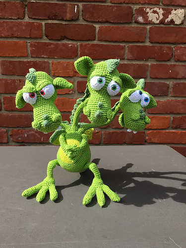 Ravelry: Brutus-Brian-Boris the Three Headed Dragon pattern by IlDikko