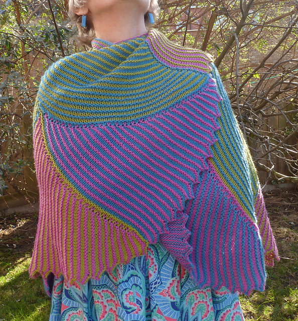 Ravelry: chrisfourfalcon's Illusion curlicue shawl