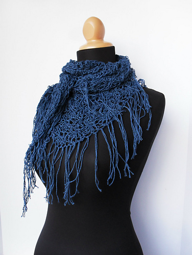 Ravelry: A Bit of Lace Triangle Scarf pattern by Chriss Smith