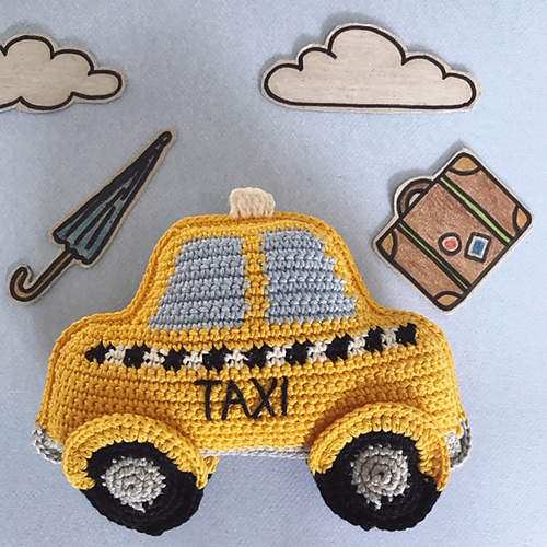 Ravelry: Taxi Cab & Police Car pattern by Christel Krukkert