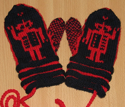 Ravelry: Robot Mittens pattern by Jennifer Small