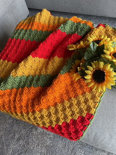 Ravelry: Fall Stripes C2C Afghan pattern by Christine Longe