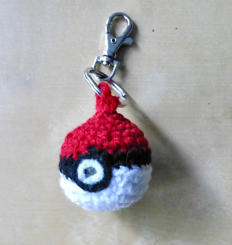 Ravelry: Crochet Pokeball Flashlight Keychain pattern by Christine Nast