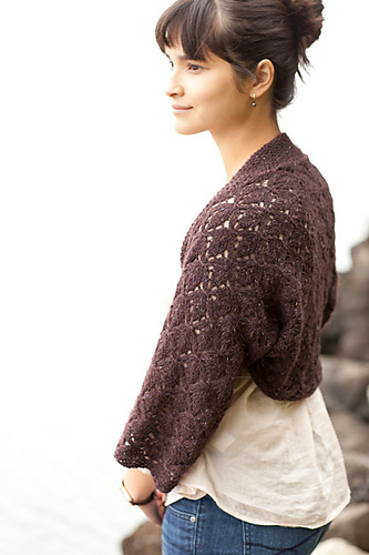 Ravelry: Smocked Lace Wrap & Shrug pattern by Churchmouse Yarns and Teas