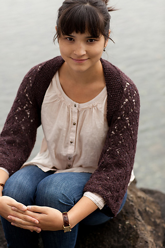 Ravelry: Smocked Lace Wrap & Shrug pattern by Churchmouse Yarns and Teas