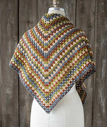 Ravelry: Half a Granny Square Shawl pattern by Churchmouse Yarns and Teas