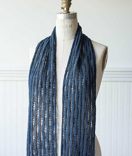 Ravelry: Vertical Drop Stitch Scarf pattern by Churchmouse Yarns and Teas