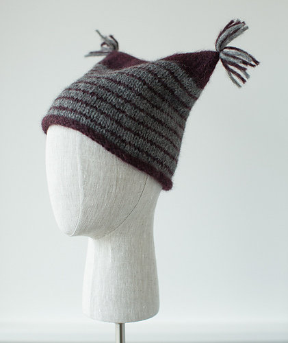 Ravelry: Striped Tasselled Toque pattern by Churchmouse Yarns and Teas