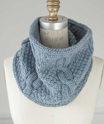 Ravelry: Cabled Moss Stitch Cowl pattern by Churchmouse Yarns and Teas