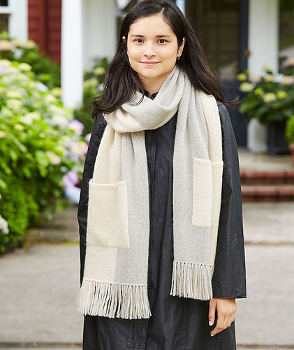 Ravelry: Graphic Two-Tone Wrap & Scarf pattern by Churchmouse Yarns and ...