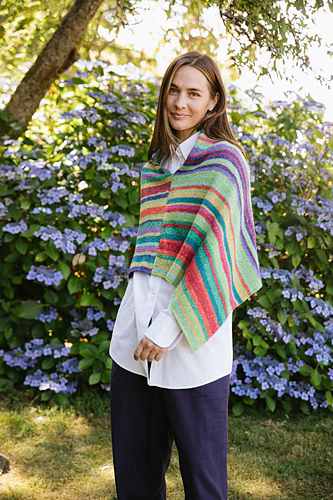 Ravelry: Lucky Striped Poncho pattern by Churchmouse Yarns and Teas