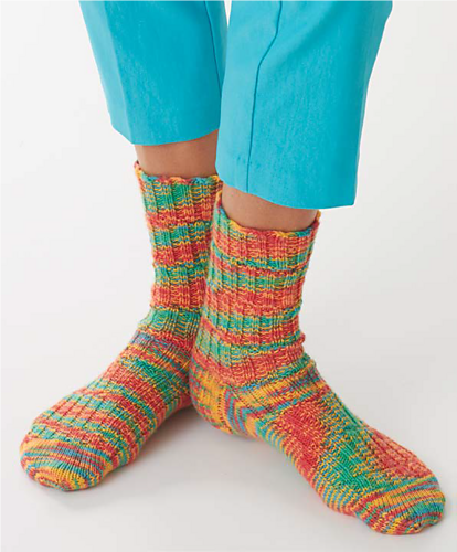 Ravelry: Staggered Rib Socks pattern by Bernat Design Studio