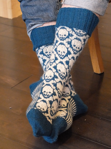 Ravelry: Jolly Skull Socks pattern by Chelsea Lee-Keenan