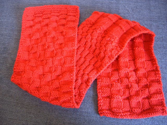 Ravelry: Textured Checkered Scarf pattern by The Compassioknitter