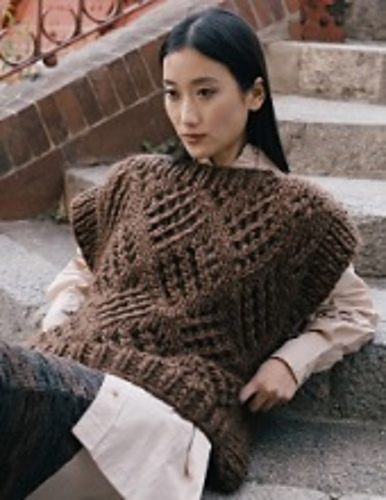 Ravelry: Oversize Diamond Stitch Vest pattern by Fil Katia