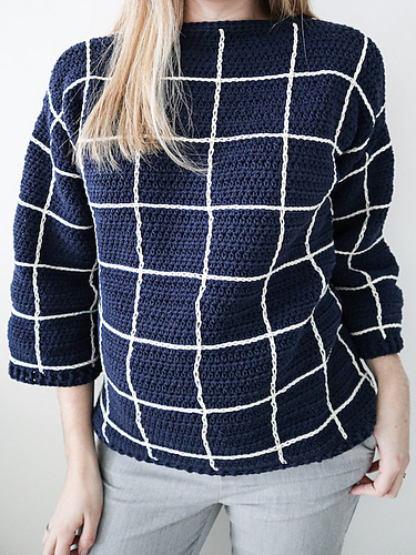 Ravelry: Checkered Sweater pattern by Emilia Johansson