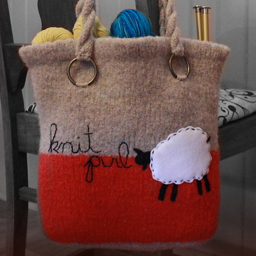 Ravelry: Knit Purl Knitting Project Bag pattern by Nicole Montgomery