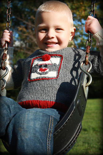 Ravelry: Baby's Sock Monkey Sweater pattern by Nicole Montgomery